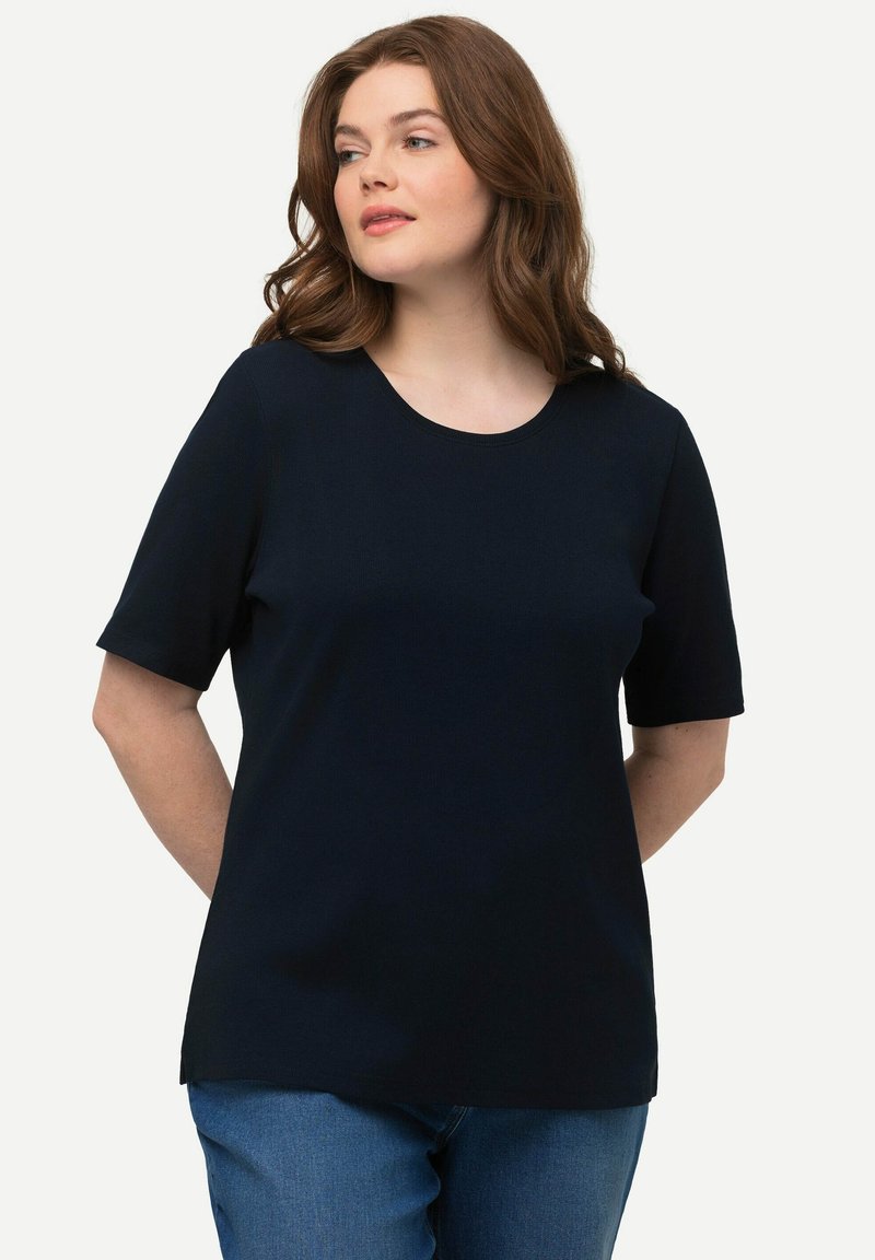 Ulla Popken T-paita - dark blue/tummansininen - Zalando.fi
