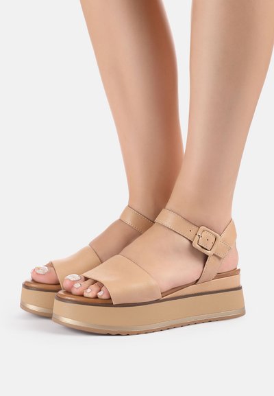 Inuovo Plateausandalette Scissors Scs Hellbraun Zalando Ch
