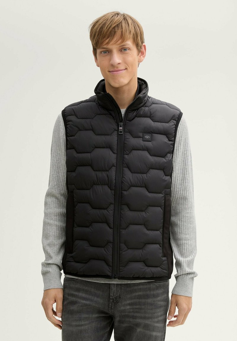 TOM TAILOR Waistcoat - black - Zalando