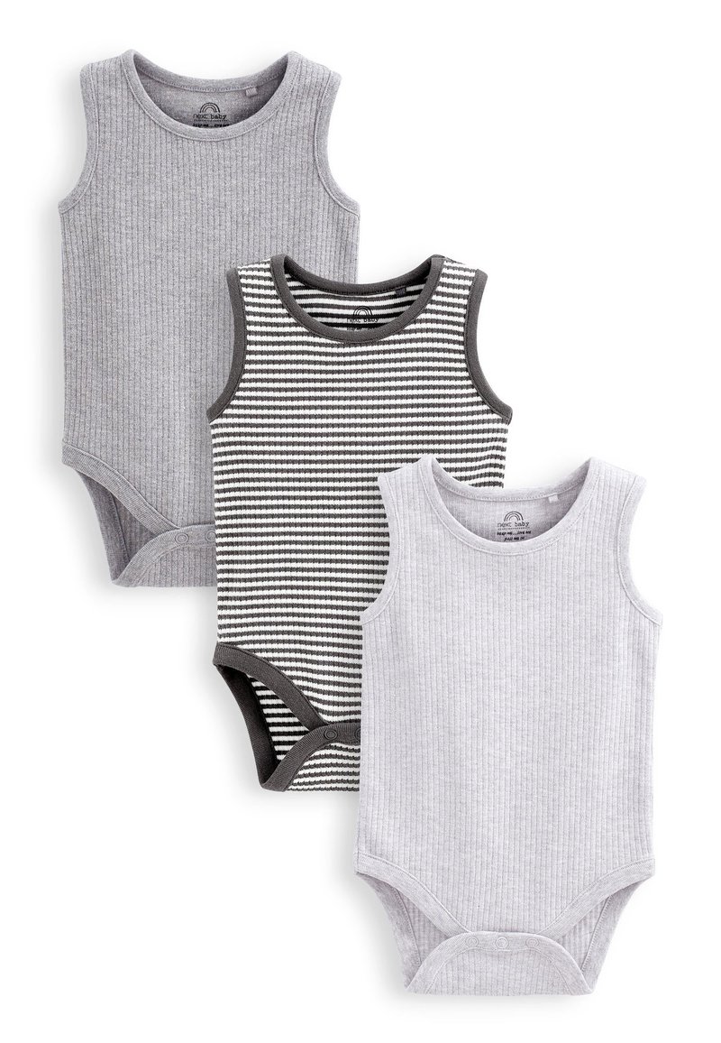 Next BABY 3 PACK VEST BODYSUITS - Body - monochrome/grau - Zalando.de
