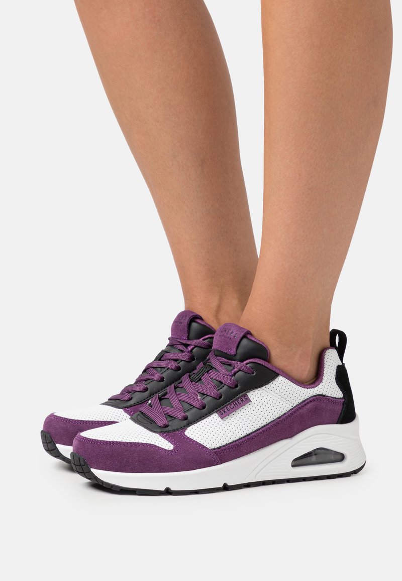 Skechers Sport UNO - Sneakers laag - purple/black/white/zwart - Zalando.be