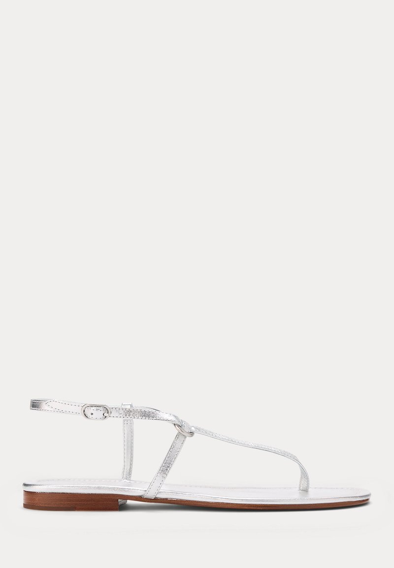 Polo Ralph Lauren O-RING METALLIC LEATHER SANDAL - T-bar sandals ...