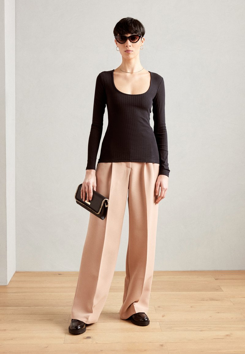 Anna Field 2 PACK - Pikkade varrukatega topp - black/beige/must ...