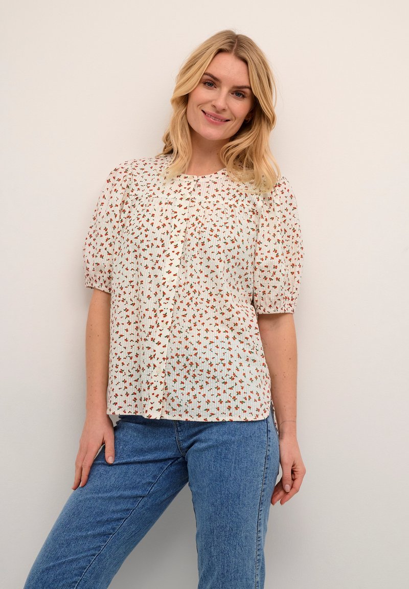 Kaffe BPBERRA - Hemdbluse - white red petit fleur/rot - Zalando.at