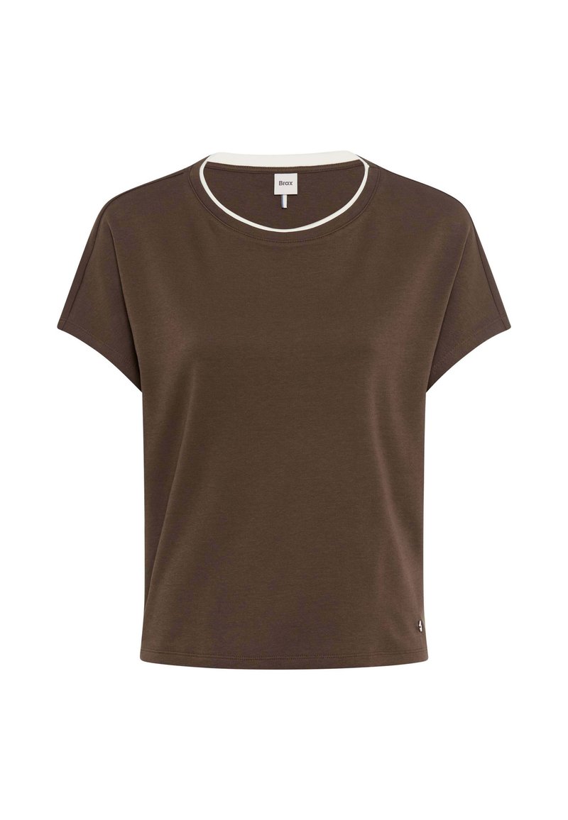 BRAX STYLE CATHY S - T-Shirt basic - dark ebony/braun - Zalando