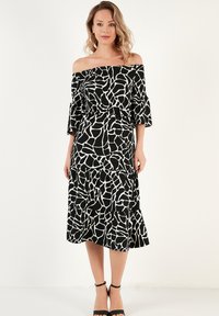 LELA REGULAR FIT - Dnevna haljina - black white/crno - Zalando.hr