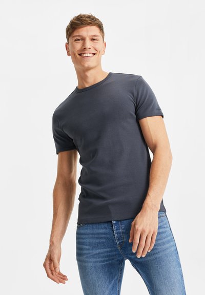WE Fashion BASIC - T-Shirt basic - dark blue/blau - Zalando.at