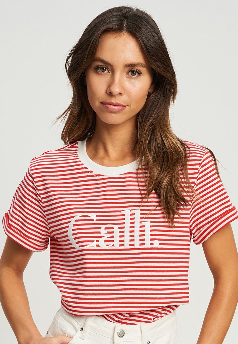 CALLI T-Shirt print - red stripe/rot - Zalando.de