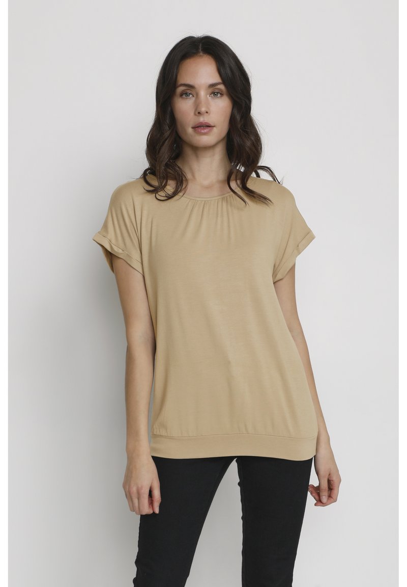 Kaffe KADORANA - T-Shirt basic - savannah tan/beige - Zalando.de