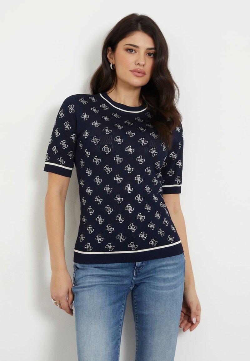 Guess STRASS-LOGO - T-shirts print - blau/blå - Zalando.dk