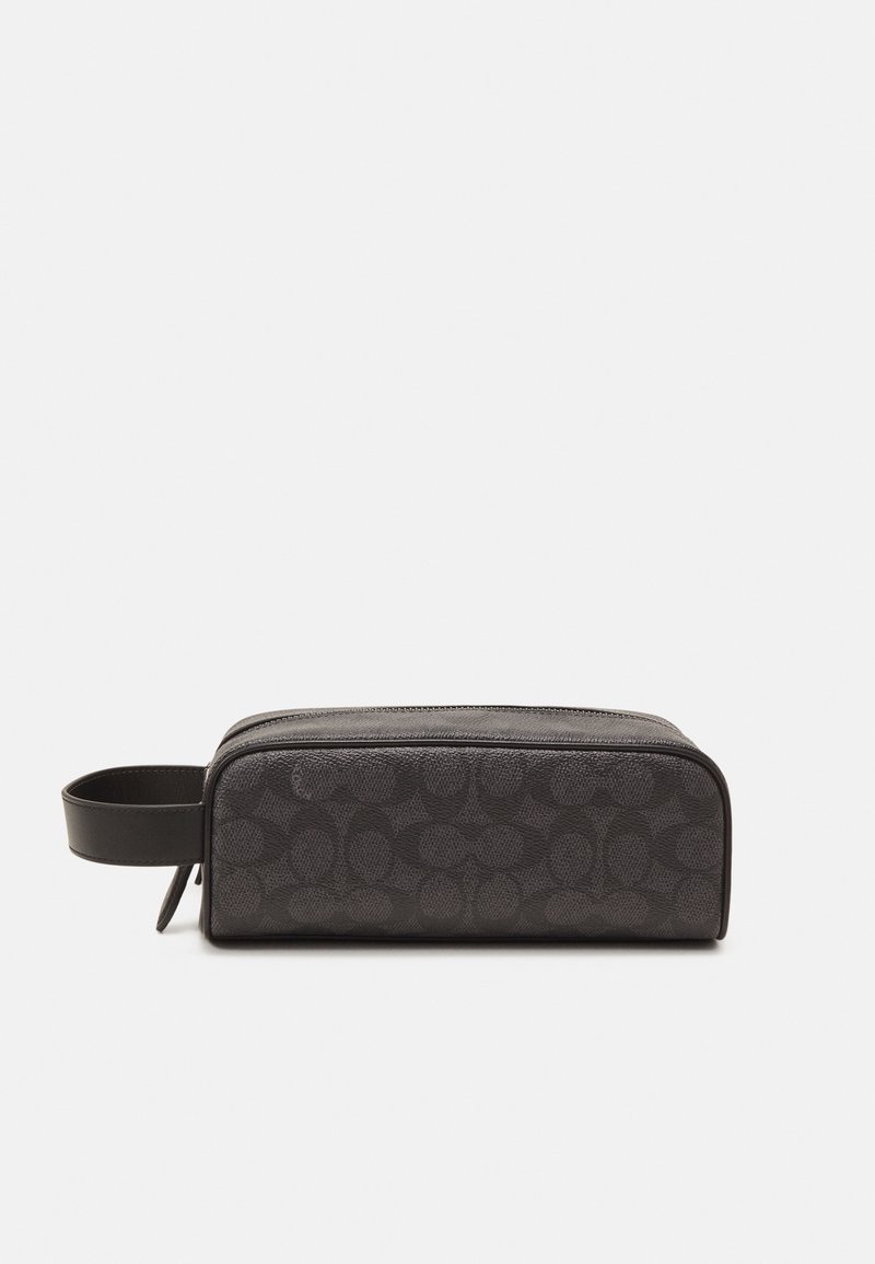 Coach TRAVEL KIT IN SIGNATURE COATED - Wash bag - charcoal/black ...