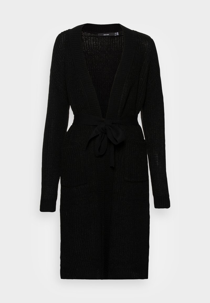 Vero Moda Tall VMSAYLA BELTED COATIGAN BOO - Cardigan - black - Zalando.de