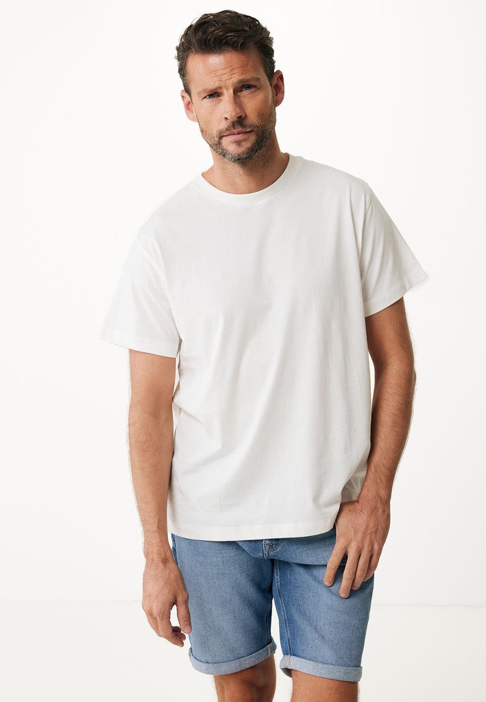 Mexx RICHARD SHORT SLEEVE REGULAR FIT - T-shirt basic - off white/crème ...
