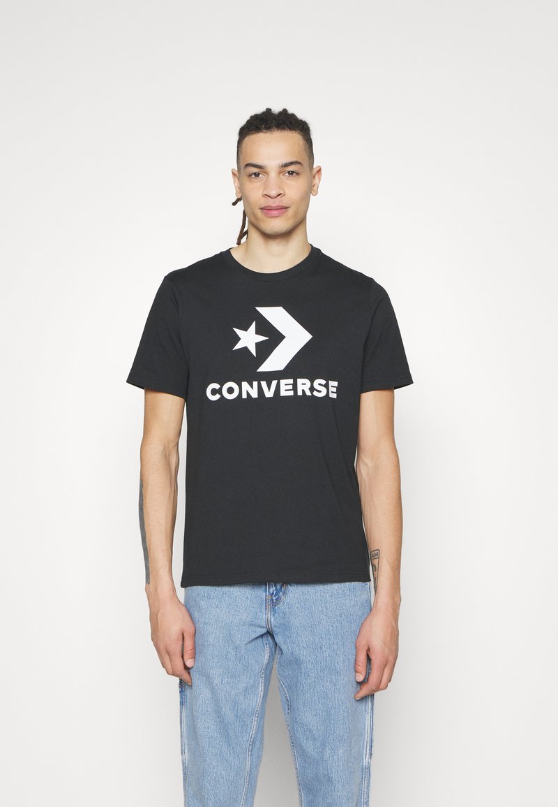 Converse GO TO STAR CHEVRON TEE UNISEX - T-shirt med print - black ...