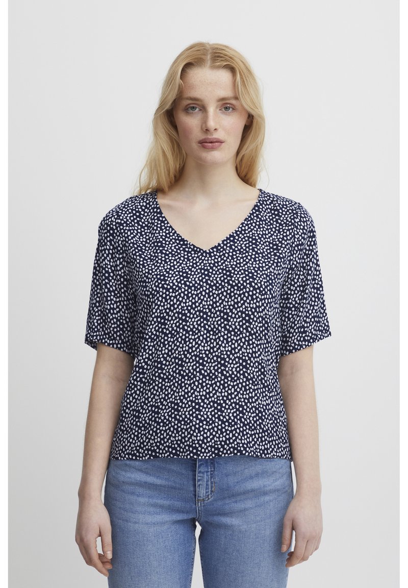 ICHI IHMARRAKECH - Bluse - total eclipse dot/blau - Zalando.de