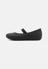 Crocs BROOKLYN FLAT - Ankle strap ballet pumps - black - Zalando.ie
