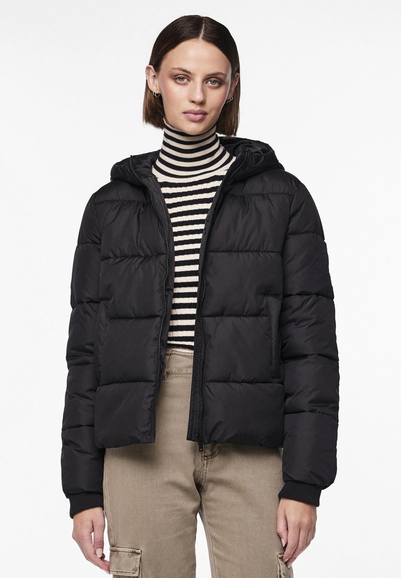 Pieces NEW PUFFER - Vinterjakke - black/svart - Zalando.no