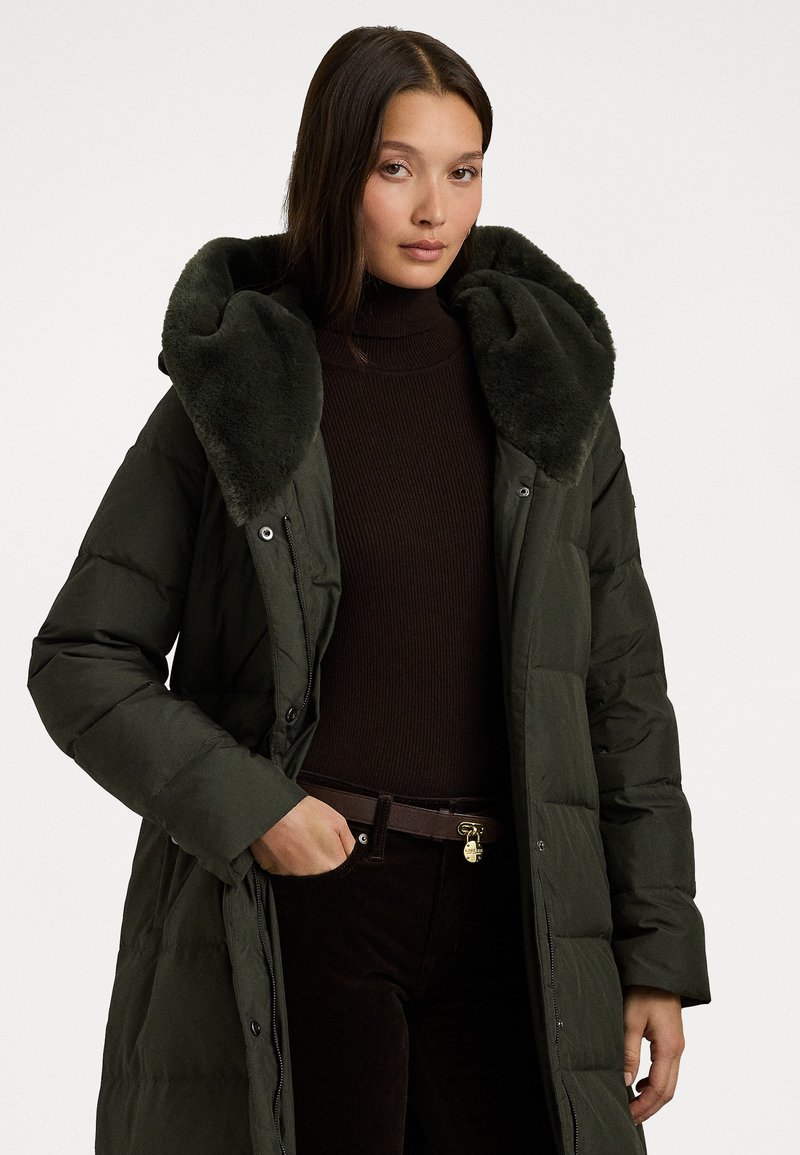 Lauren Ralph Lauren FAUX-FUR-TRIM HOODED DOWN MAXICOAT - Down coat ...