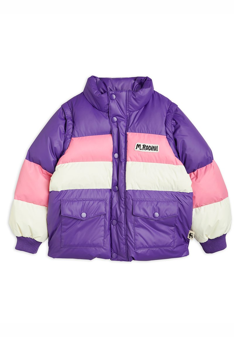 Mini Rodini ZIP SLEEVE PUFFER JACKET - Winter jacket - purple - Zalando