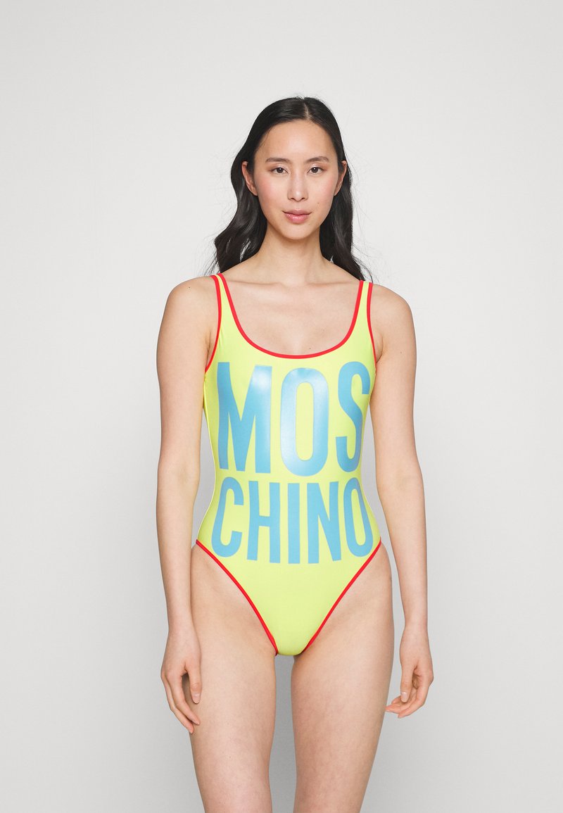 Moschino Swim Olimpionic Swimsuit Costume Da Bagno Yellow