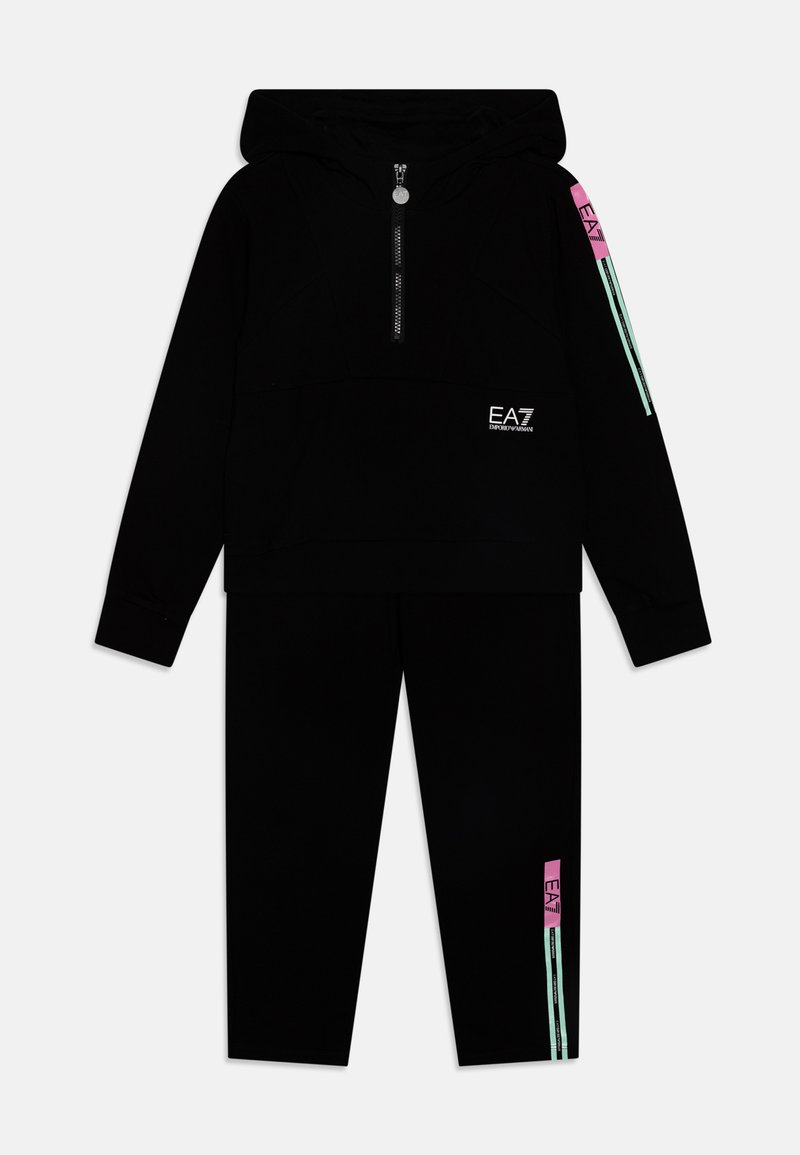 EA7 Emporio Armani TUTA SPORTIVA - Pantalon de survêtement - black/noir - ZALANDO.FR