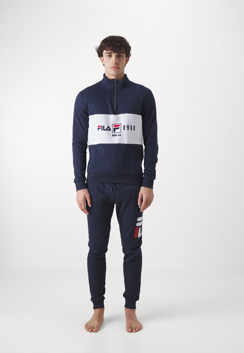 Fila MAN HALF ZIP - Pyjama - navy/bleu marine - ZALANDO.FR