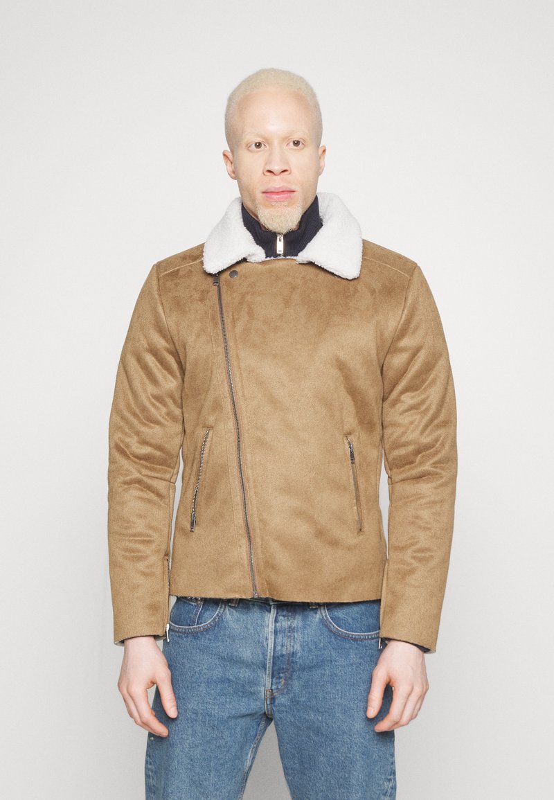 Lindbergh BIKER JACKET - Winter jacket - deep sand/sand - Zalando.ie