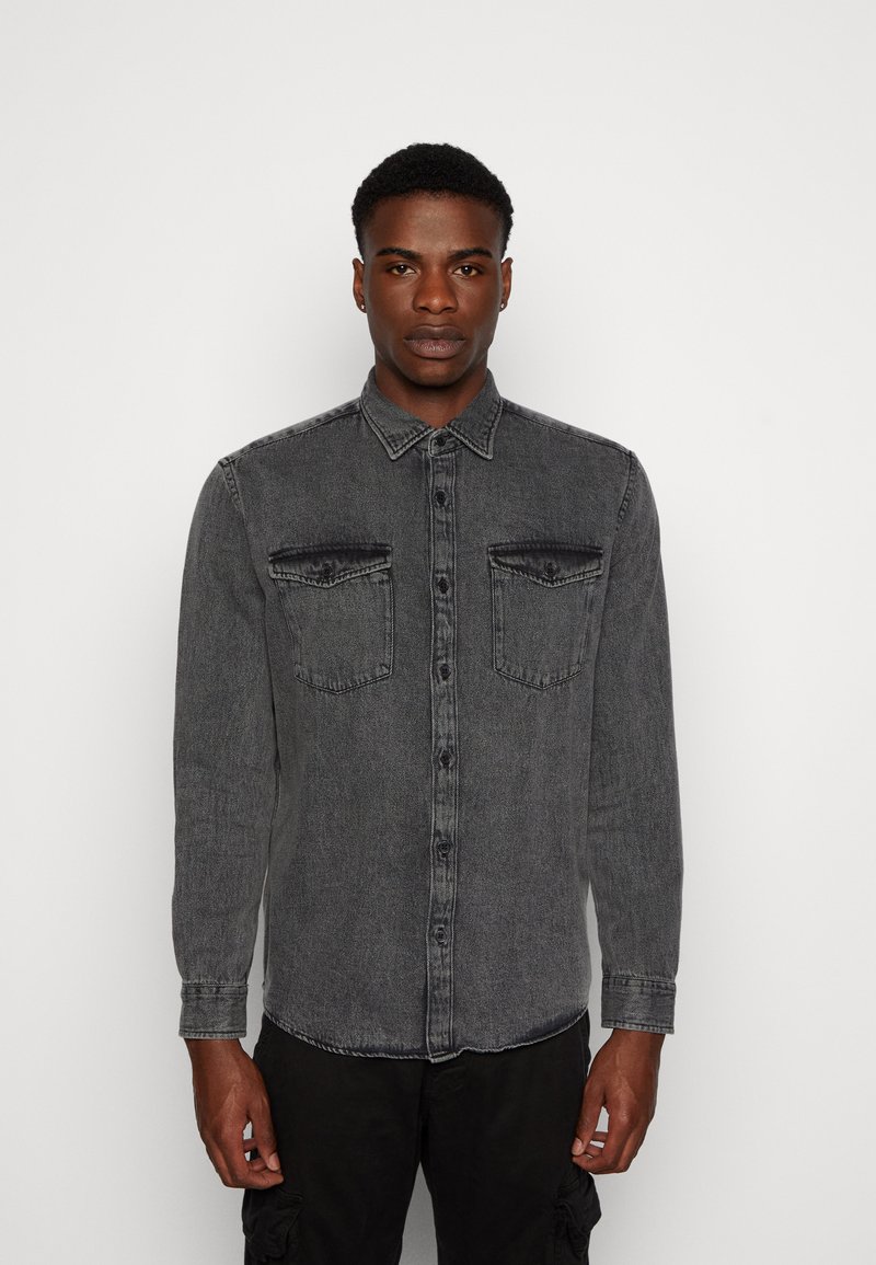 Esprit KEYLOOK - Hemd - grey medium wash/grey denim - Zalando.de