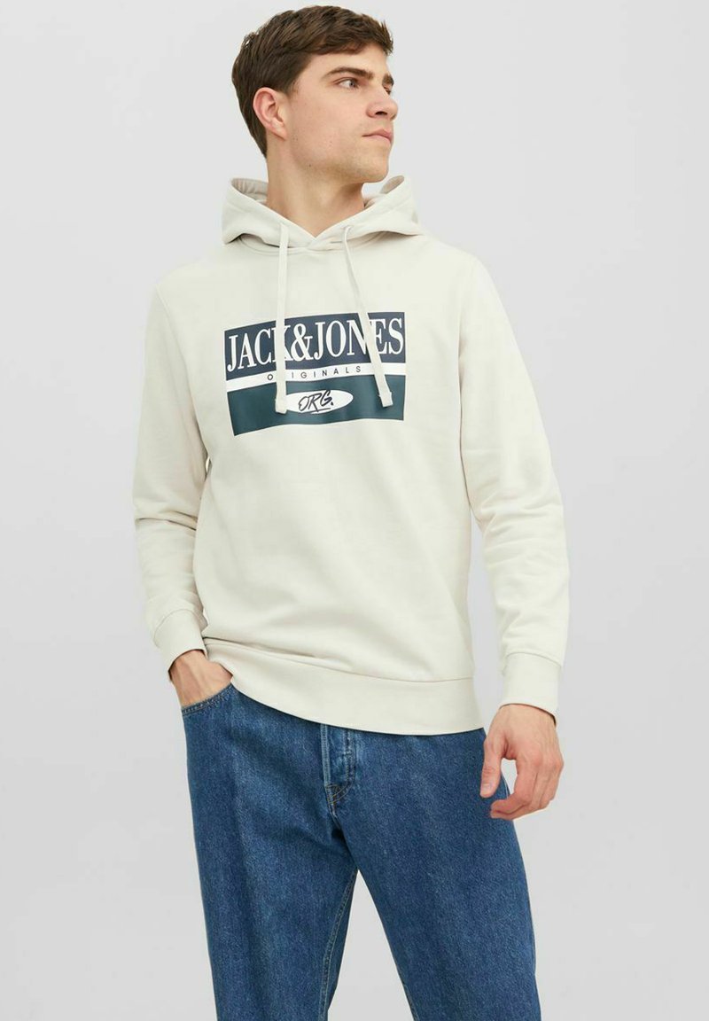Jack & Jones JORARTHUR SN - Kapuzenpullover - moonbeam/offwhite - Zalando.de
