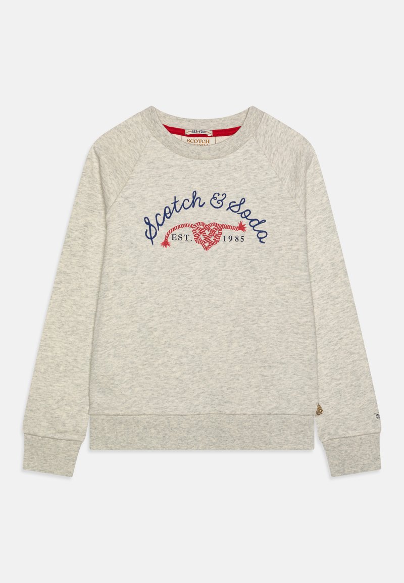 Scotch & Soda RAGLAN PRINTED REGULAR FIT - Mikina - light grey melange ...
