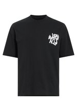 AllSaints ORLANDO SS CREW - T-shirts med print - washed black/svart ...