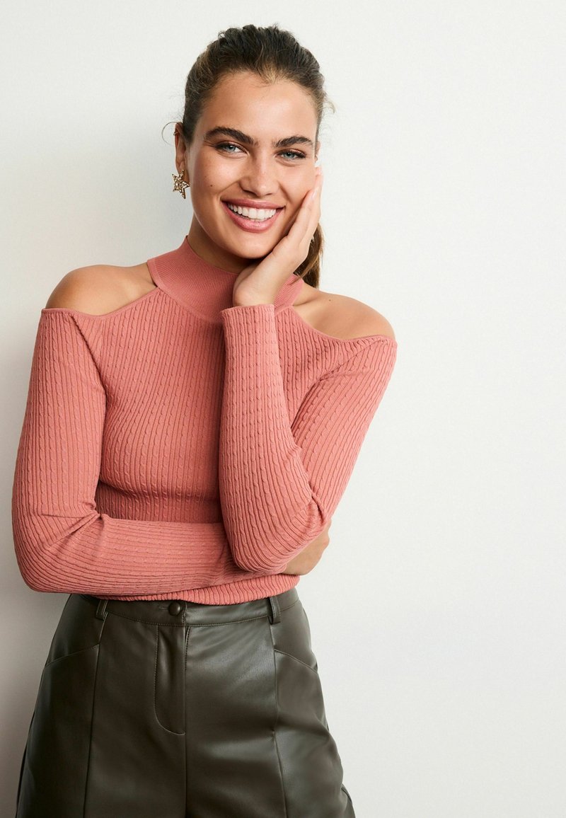 Next CUT OUT SHOULDER - Jersey de punto - blush pink/rosa - Zalando.es