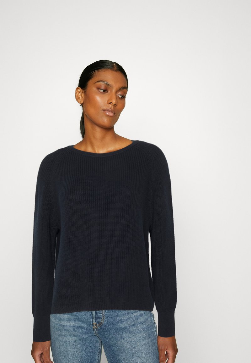 Marc O'Polo LONGSLEEVE ROUND NECK - Pullover - night sky/bleu marine ...