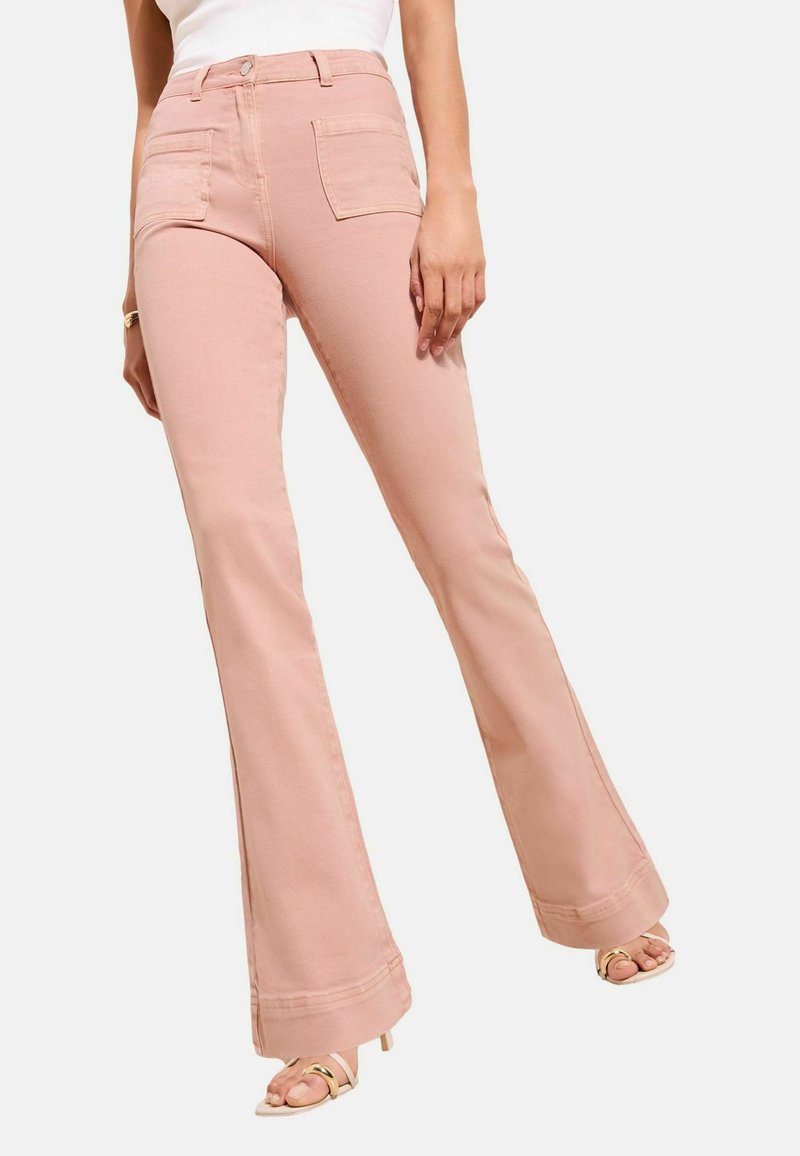 Friends Like These HIGH WAIST POCKET - Flared Jeans - new pink/pink ...