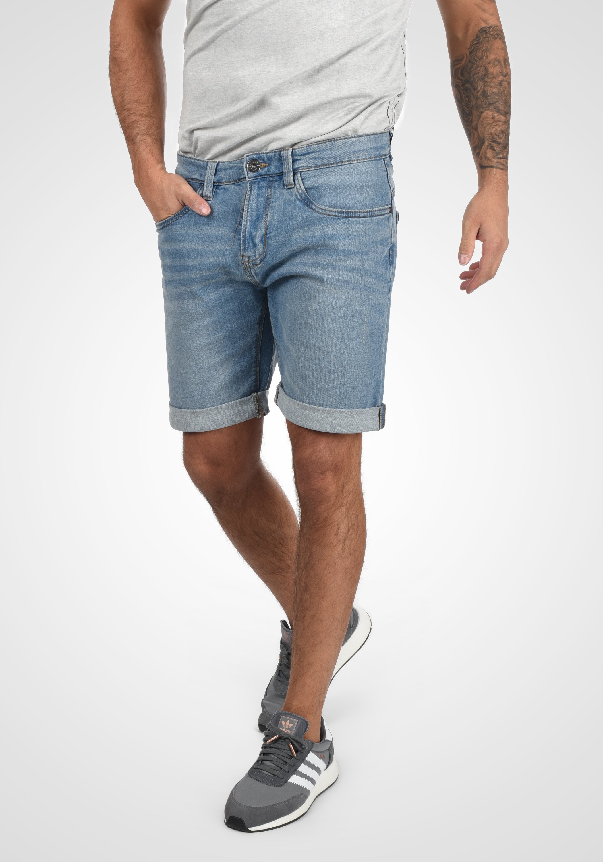 INDICODE JEANS IDQUENTIN - Jeans Shorts - blue/blue denim - Zalando.ch