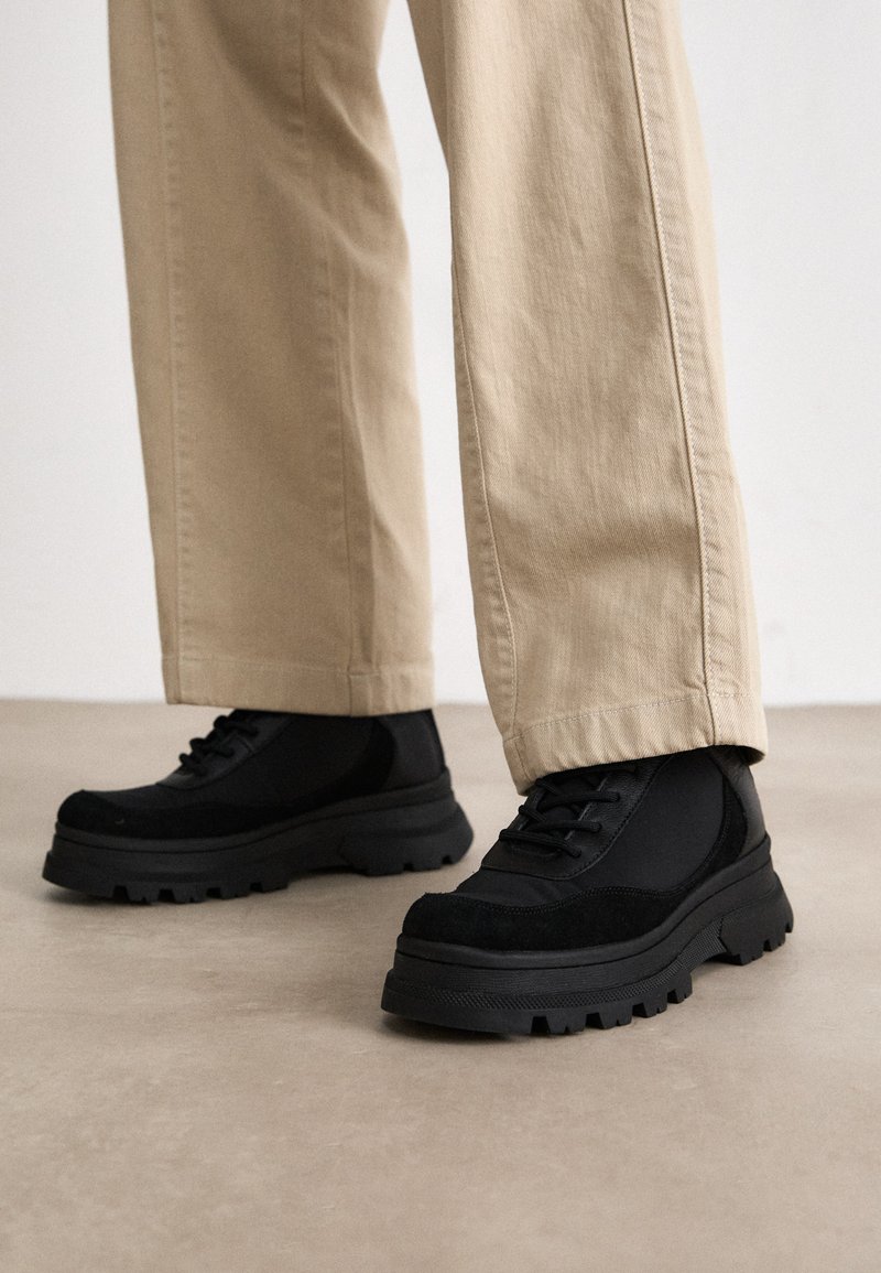 BOSS FOSTER - Platform ankle boots - black - Zalando.co.uk