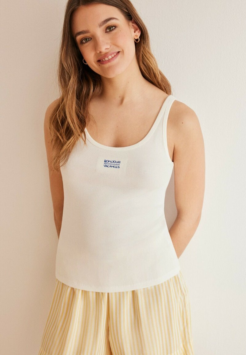 women'secret Pyjama top - off white/off-white - Zalando
