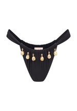 Moda Minx SELENE DROPLET ROUCHED FIXED - Bikini-Hose - black/schwarz ...