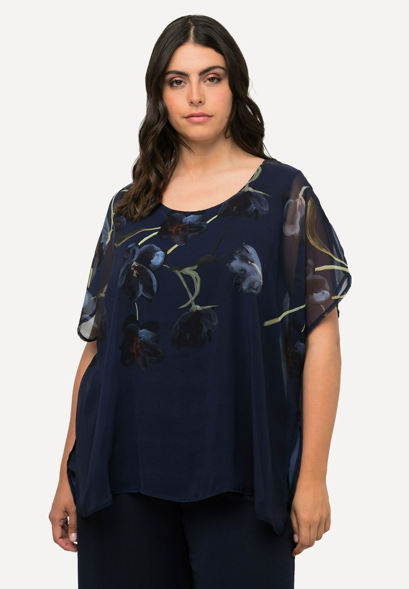 Ulla Popken Bluse - dark blue/dunkelblau - Zalando.de