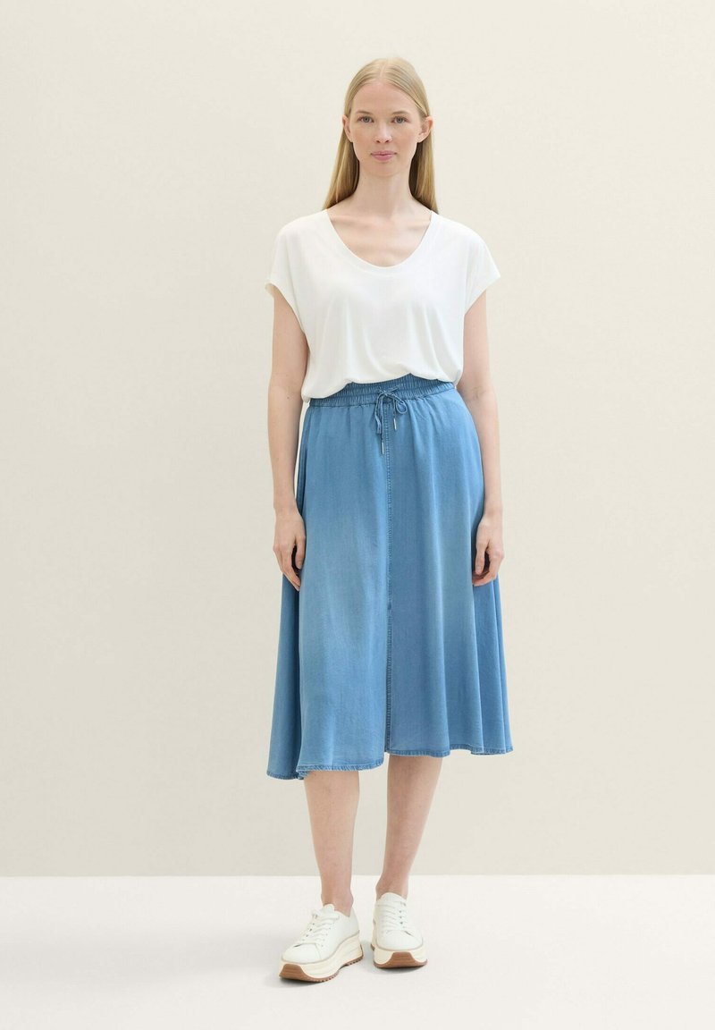 TOM TAILOR A-lijn rok - clean mid stone blue denim/blauw denim ...