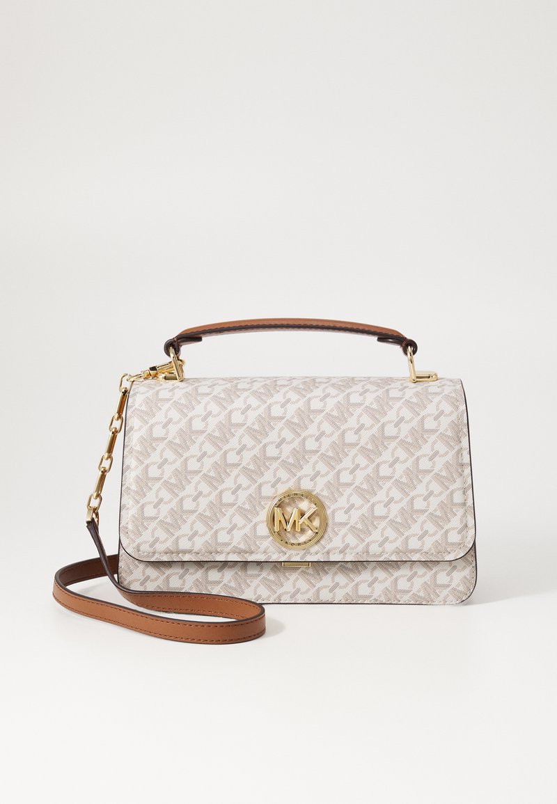 MICHAEL Michael Kors DELANCEY SATCHEL - Håndveske - vanilla/lugg ...