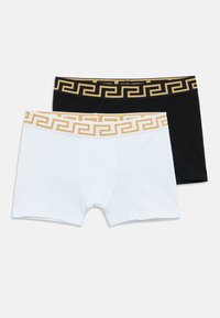 Versace TOPEKA LOGO 2 PACK - Boxeri - bianco/nero/alb - Zalando.ro