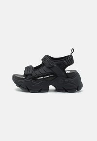 Buffalo BINARY TRACK - Platform sandals - black - Zalando.co.uk