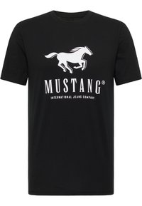 Mustang Triko s potiskem - schwarz/černá - Zalando.cz
