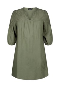 Zizzi MIT DETAILS - Day dress - deep lichen green/dark green - Zalando