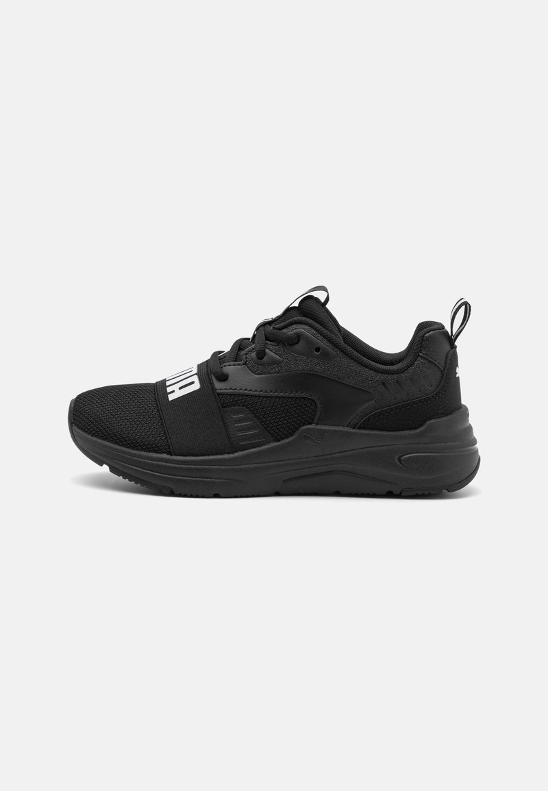 Puma SOFTRIDE WIRED 2 UNISEX - Road running shoes - black/white/black ...
