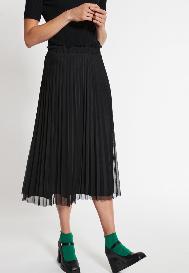 Re.draft Pleated skirt - schwarz/black - Zalando