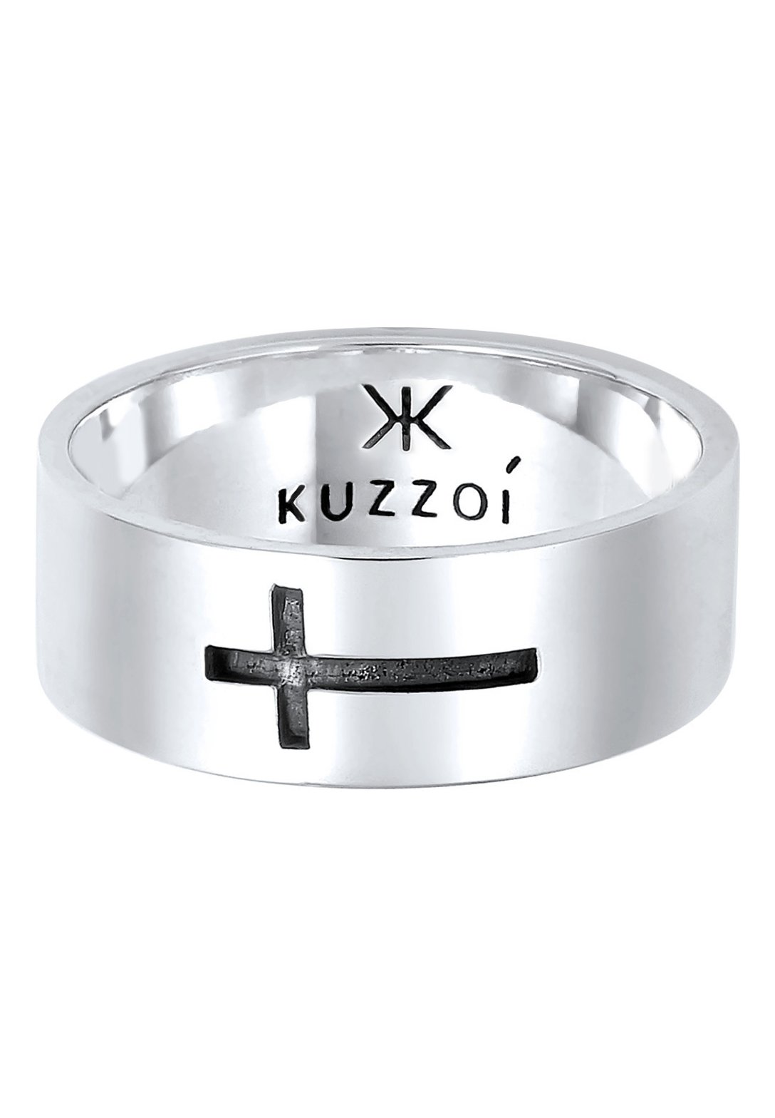 Mens cross ring silver store