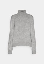 JDY JDYLIBBY ROLL NECK - Pullover - medium grey melange/gris chiné ...