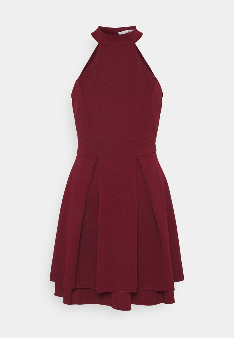 WAL G. CHERYL HALTER NECK SKATER DRESS - Rochie de zi - wine/bordo ...